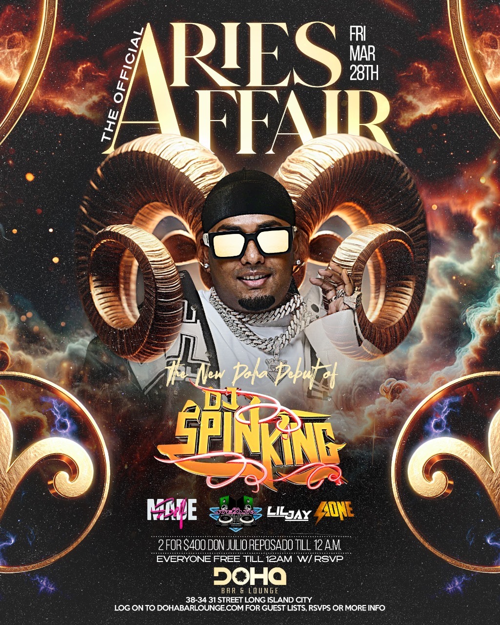 Friday Night Aries season Dj Spinking Live at Doha Bar Lounge Tickets ...